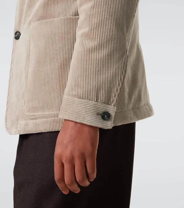 Zegna Conte Cotton And Cashmere Corduroy Jacket - Beige