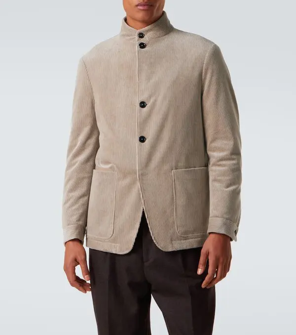 Zegna Conte Cotton And Cashmere Corduroy Jacket