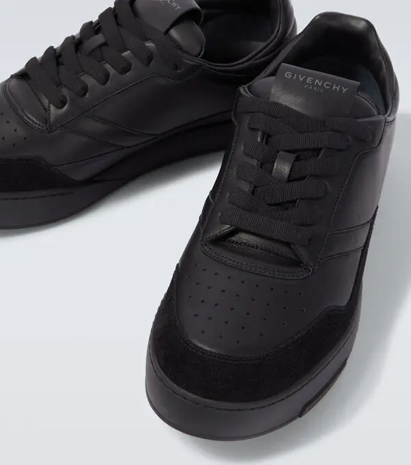 Givenchy Yard Court Leather Sneakers - Black