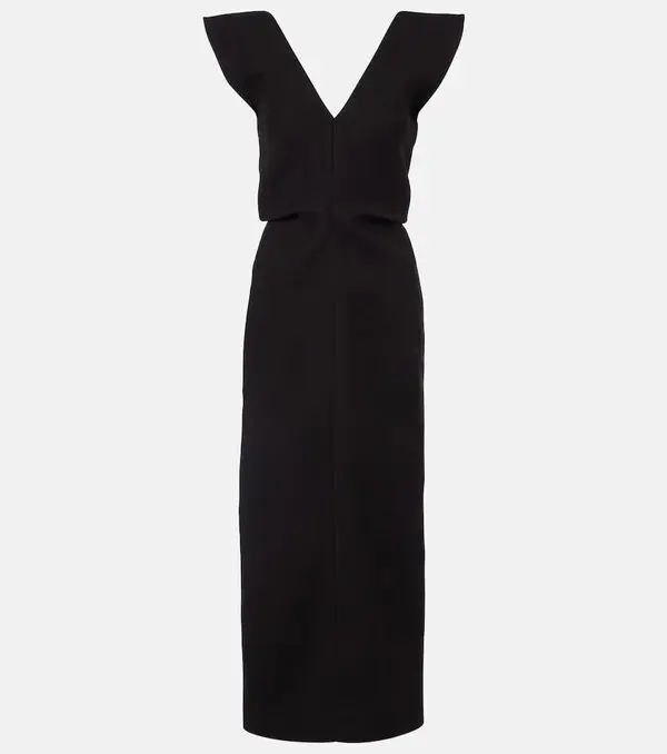 Proenza Schouler Mariam Scuba Midi Dress - Black