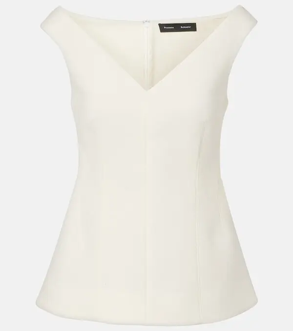 Proenza Schouler Mariam Scuba Top - White