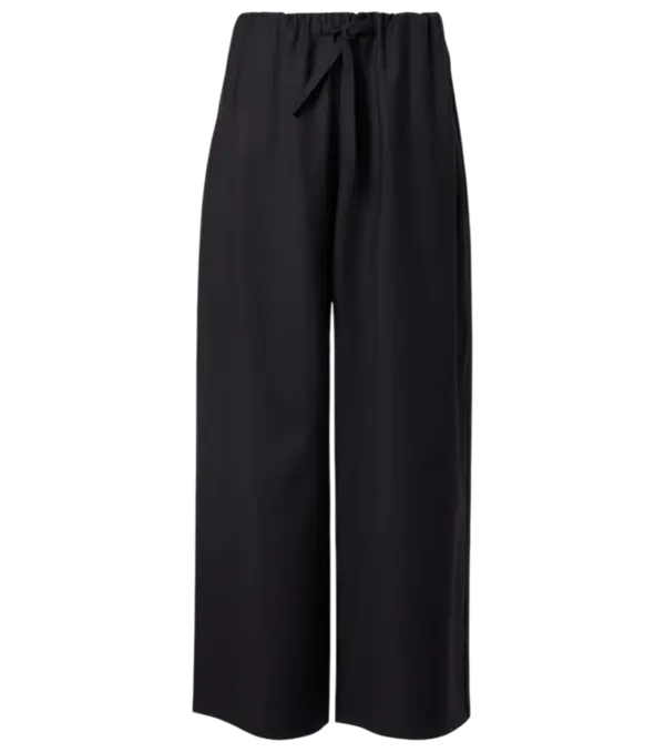 TOTEME Wool Wide-leg Trousers - Black