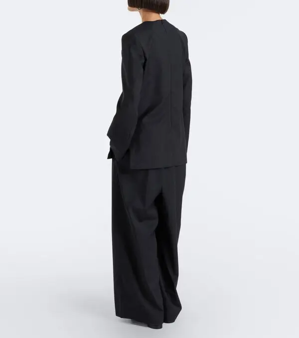 TOTEME Wool Wide-leg Trousers - Grey