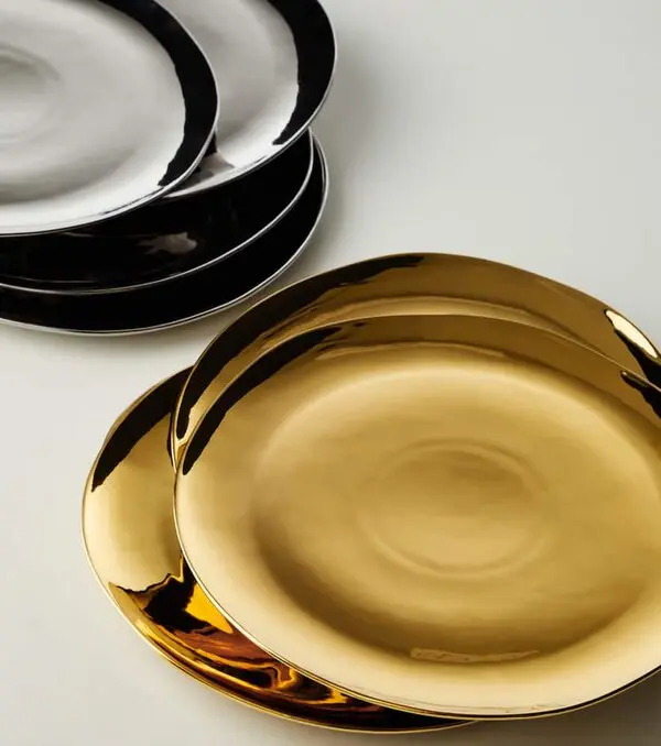 BITOSSI Set Of 4 Porcelain Dinner Plates
