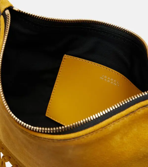 Isabel Marant Étoile Oskan Fringed Suede Shoulder Bag - Yellow