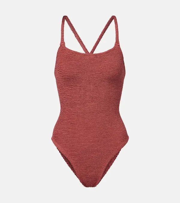 Hunza G Bette Swimsuit - Burgundy
