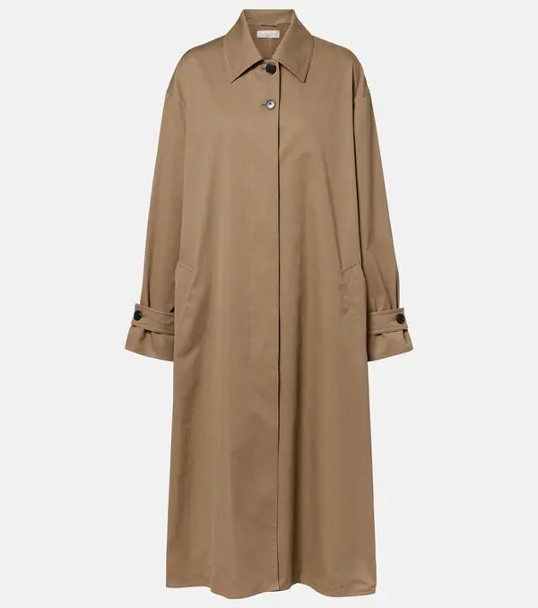 THE ROW Lolana Cotton Gabardine Coat - Brown