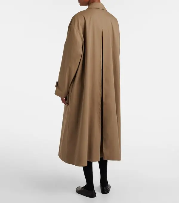 THE ROW Lolana Cotton Gabardine Coat - Brown