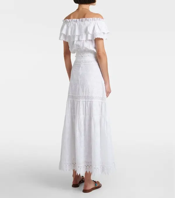 Melissa Odabash Alessia Cotton Maxi Skirt - White
