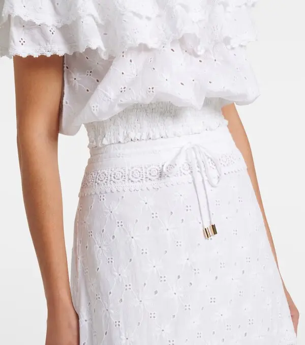Melissa Odabash Alessia Cotton Maxi Skirt - White