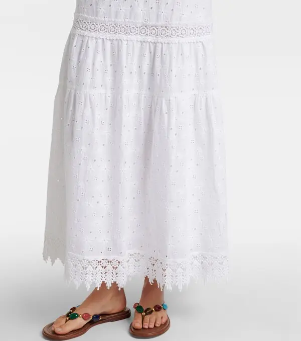 Melissa Odabash Alessia Cotton Maxi Skirt - White