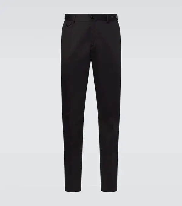 Dolce & Gabbana Cotton-blend Slim Trousers - Blue