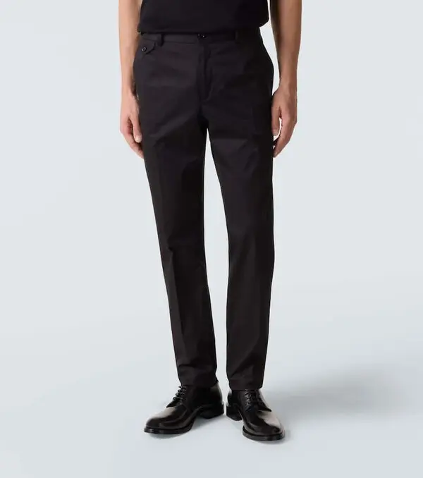 Dolce & Gabbana Cotton-blend Slim Trousers - Blue