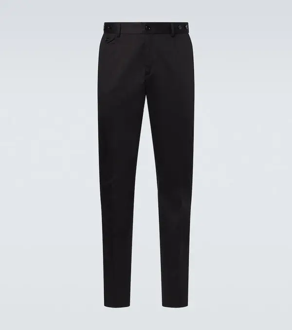 Dolce & Gabbana Cotton-blend Slim Trousers - Blue