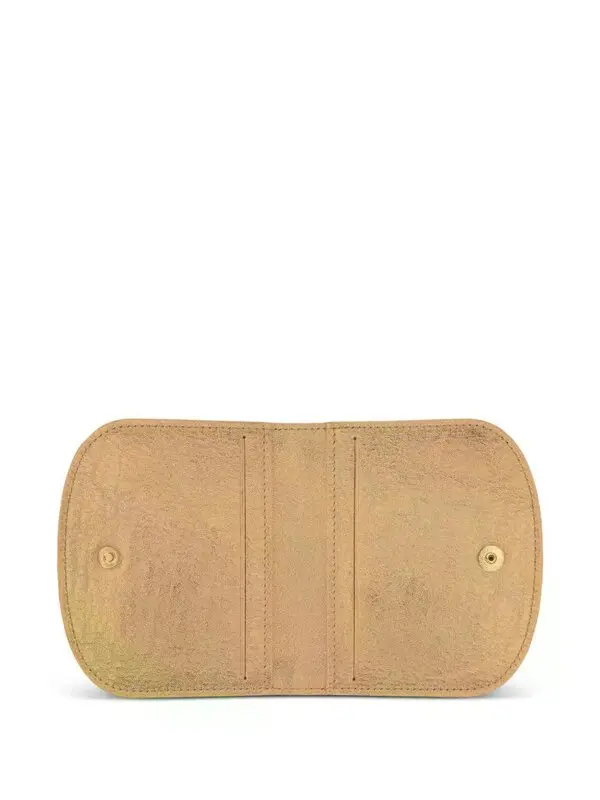 Longchamp Le Pliage Xtra Snap-closure Card Holder - Gold
