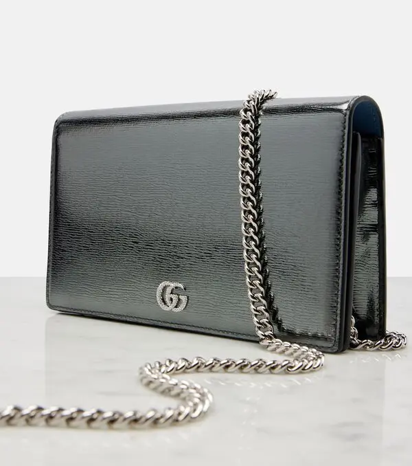 Gucci Gg Marmont Leather Wallet On Chain