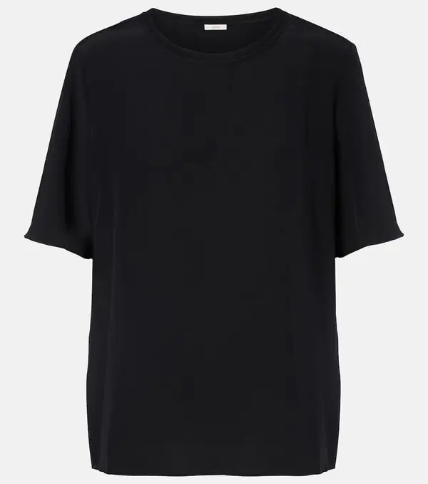 JOSEPH Rubin Silk Crêpe De Soie T-shirt - Black