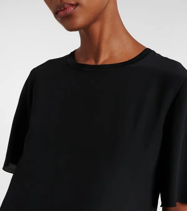 JOSEPH Rubin Silk Crêpe De Soie T-shirt - Black