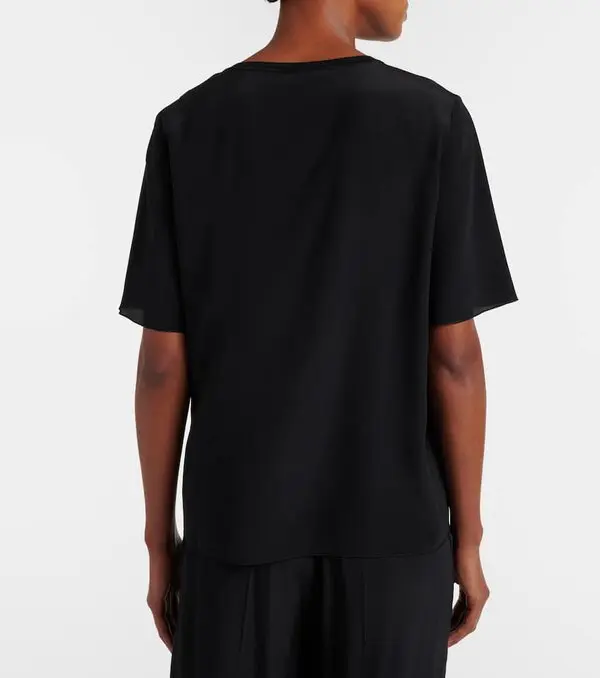JOSEPH Rubin Silk Crêpe De Soie T-shirt - Black
