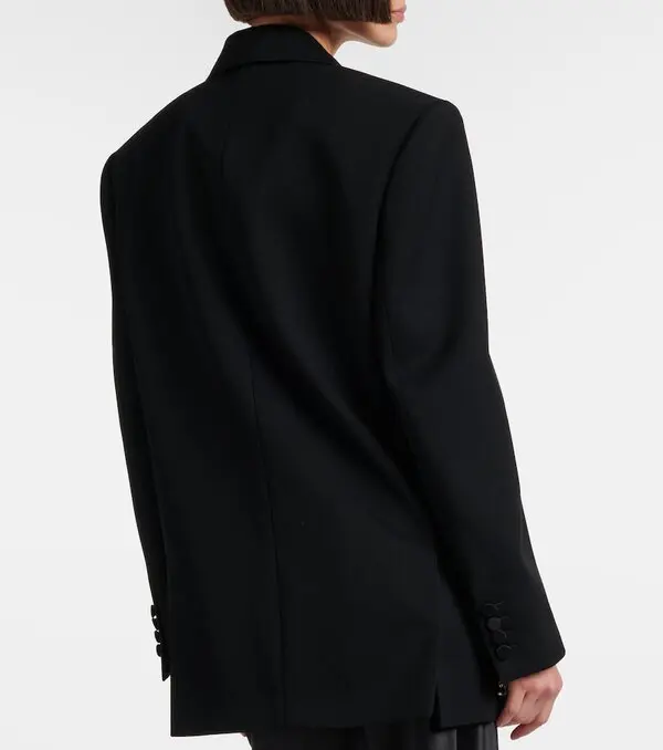 Saint Laurent Double-breasted Wool Blazer - Black