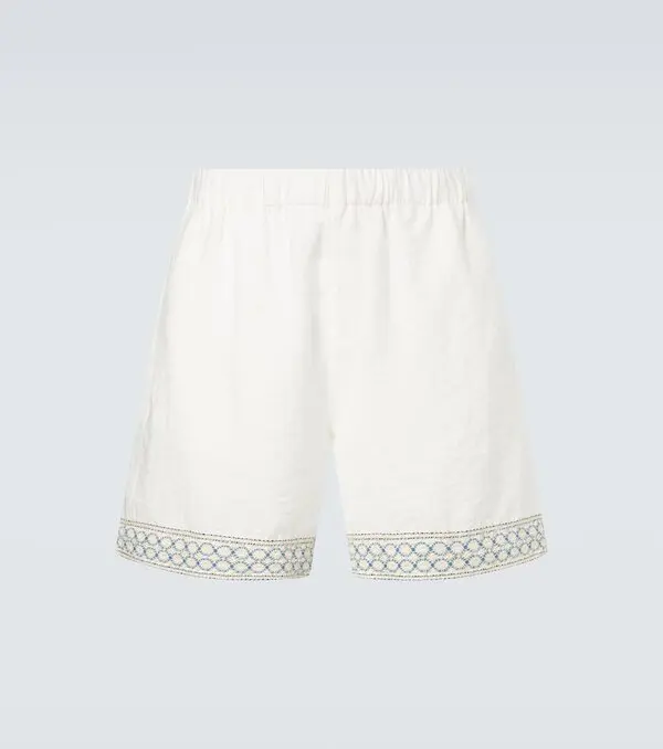 Commas Crochet-trimmed Bermuda Shorts