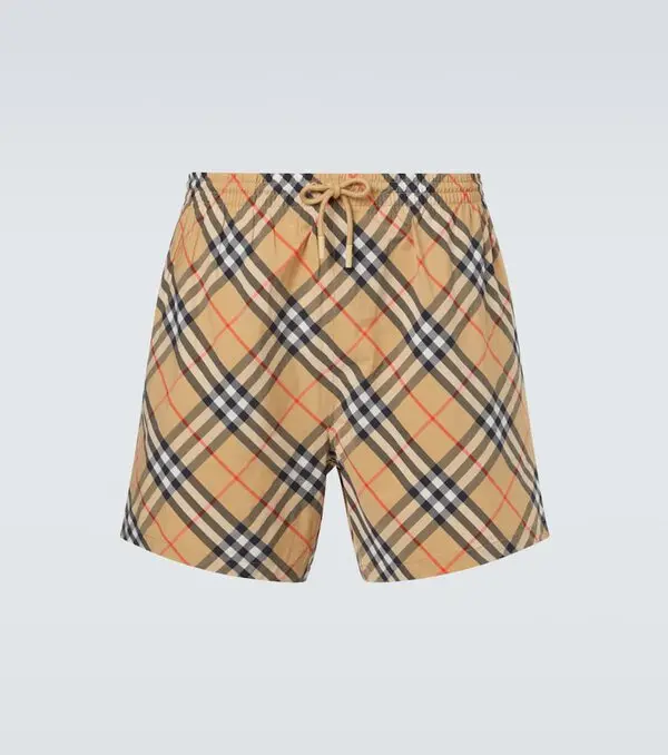 Burberry Check Swim Trunks