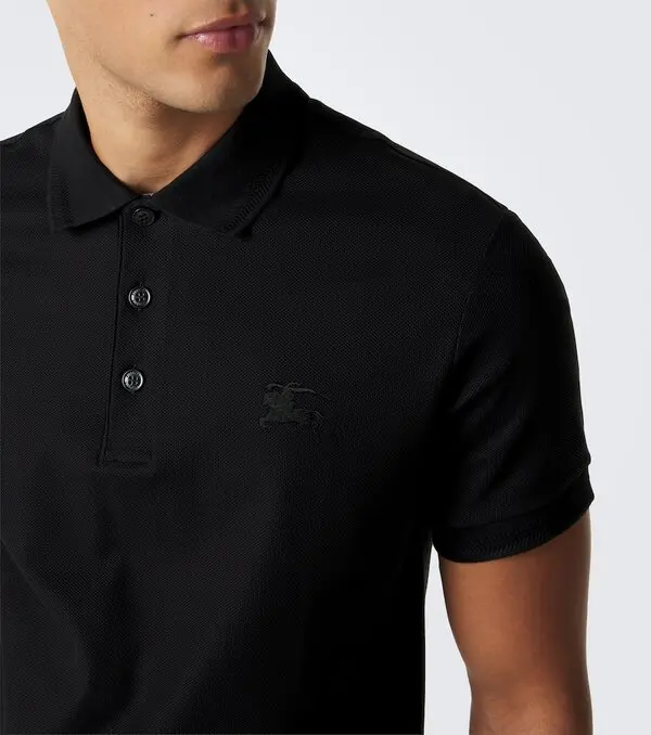 Burberry Cotton Piqué Polo Shirt - Black