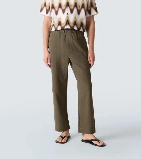 Commas Mid-rise Straight Pants - Green