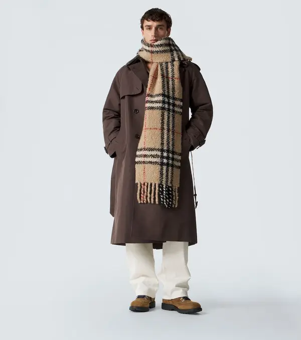 Burberry Check Wool-blend Bouclé Scarf