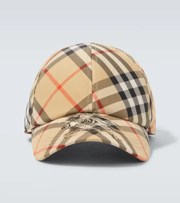 Burberry Check Twill Baseball Cap - Beige