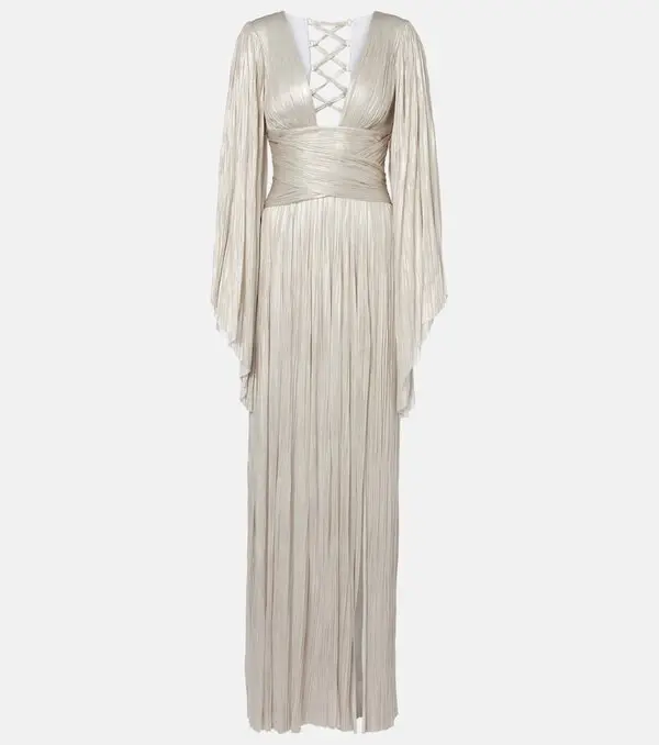 MARIA LUCIA HOHAN Draped Silk Gown - Silver