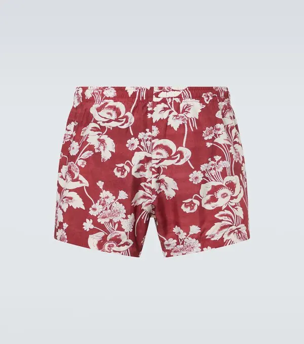 Commas Printed Swim Trunks - Red