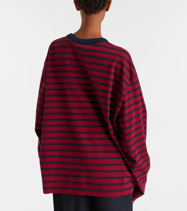 Prada Striped Cotton Jersey Top