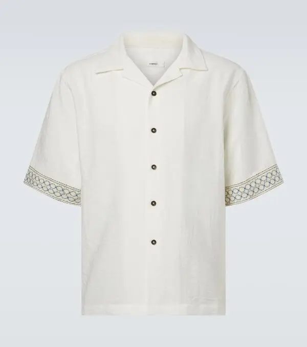 Commas Crochet-trimmed Bowling Shirt