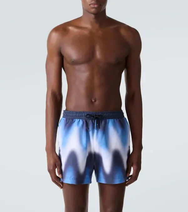 Commas Printed Swim Trunks - Blue