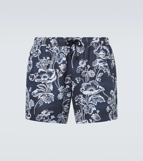 Commas Printed Swim Trunks - Blue