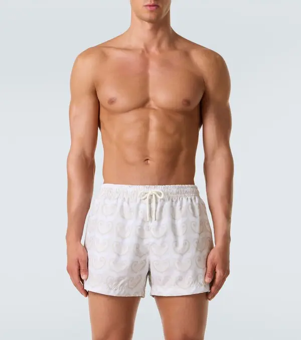Commas Printed Swim Trunks - White