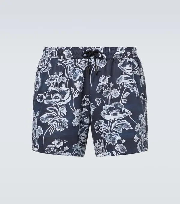 Commas Printed Swim Trunks - Blue