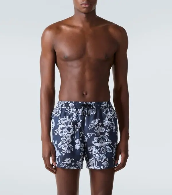 Commas Printed Swim Trunks - Blue