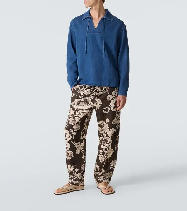 Commas Tie-neck Denim Shirt