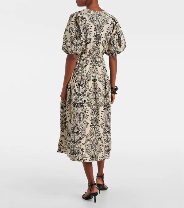 Ulla Johnson Harriet Printed Cotton Poplin Midi Dress