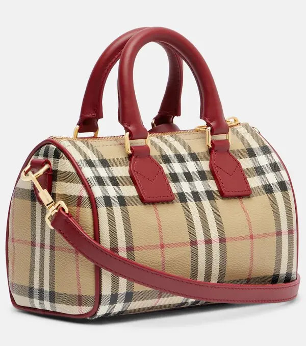 Burberry Small Leather-trimmed Canvas Tote Bag - Beige