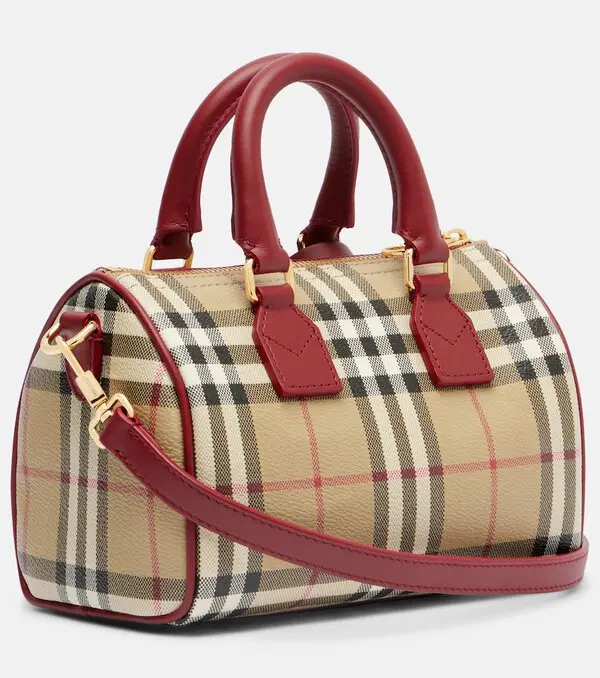 Burberry Small Leather-trimmed Canvas Tote Bag - Beige