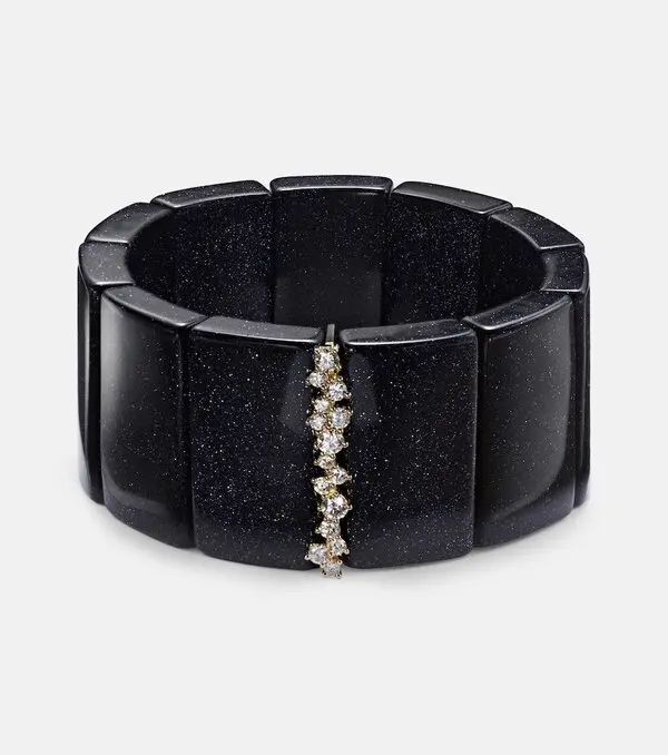 SYDNEY EVAN Stone And Diamond Bracelet - Gold