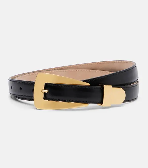 Khaite Lucca Leather Belt - Black