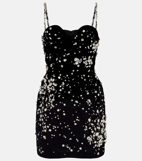 Oscar De La Renta Crystal-embellished Minidress