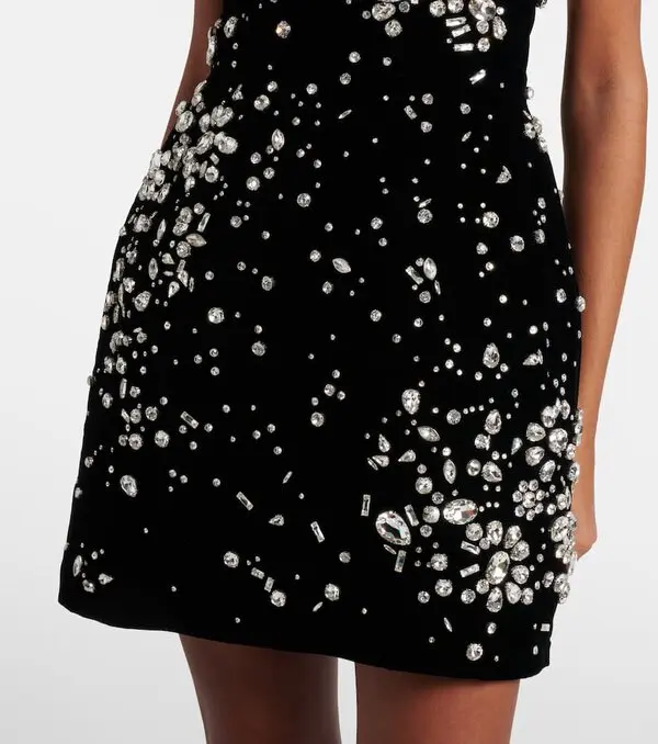 Oscar De La Renta Crystal-embellished Minidress