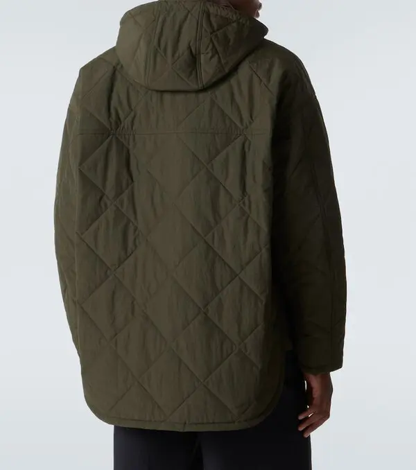 Comme Des Garçons Corduroy-trimmed Quilted Hooded Jacket