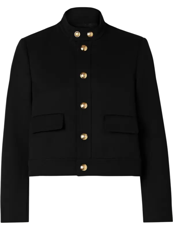 NILI LOTAN Hadley Cropped Wool-twill Jacket - Black