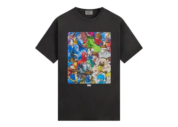 Kith X Marvel Vs. Capcom Clash Of Super Heroes Vintage Tee Shirt - Black